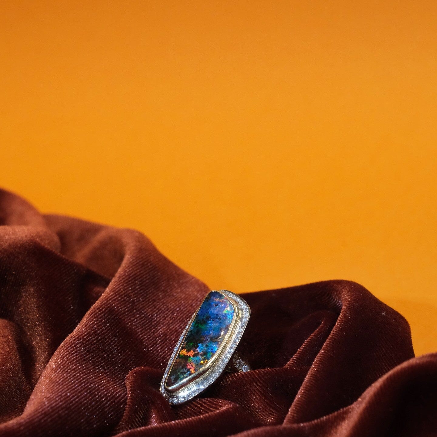 The Galaxy Ring | Boulder Opal Ring | 18ct Gold – Catherine Best