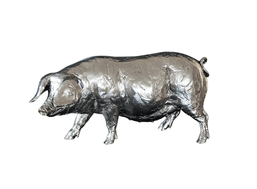 Richard Cooper Pig Nickel Resin Sculpture – Catherine Best