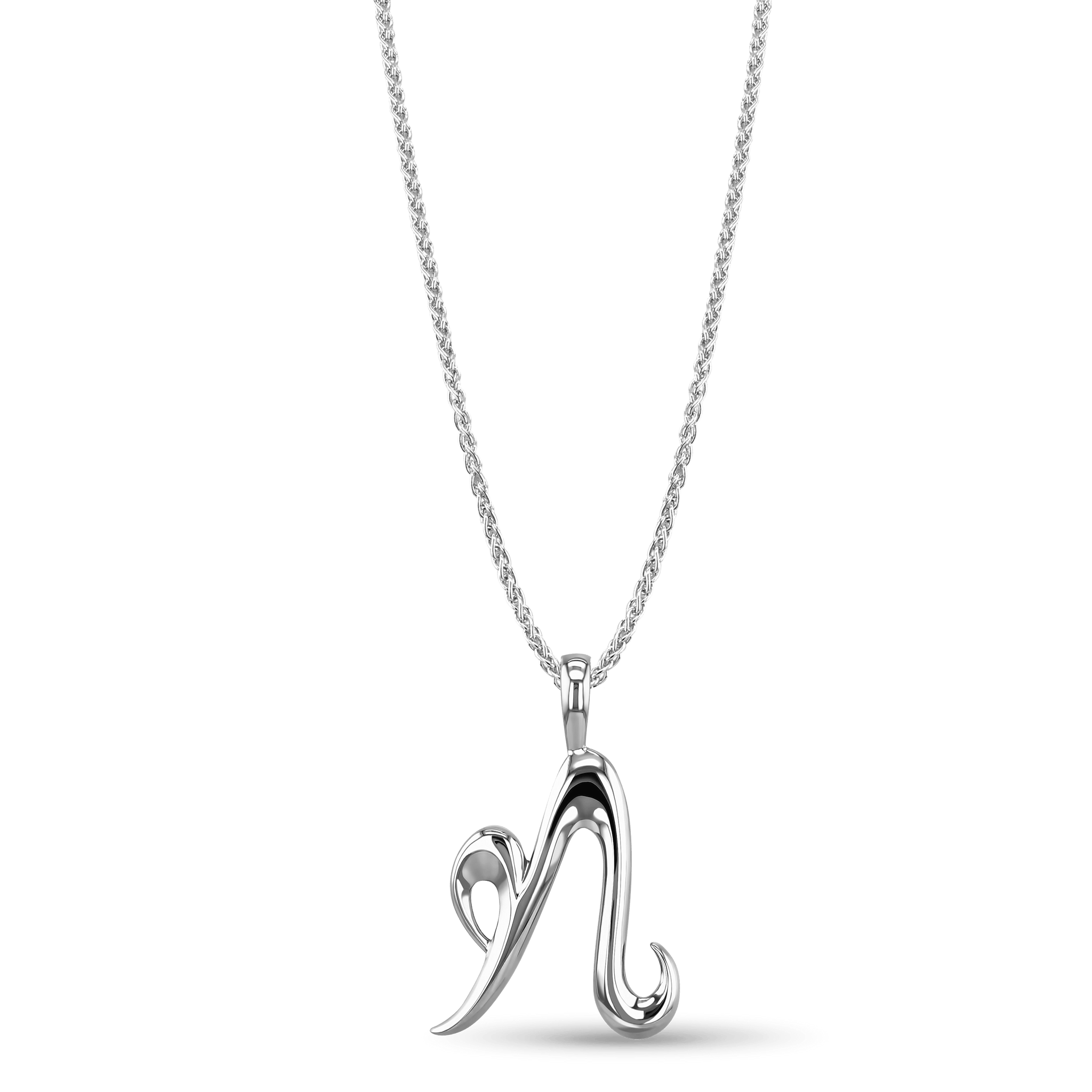 Initial N Love Letter Pendant In Gold or Silver - Catherine Best