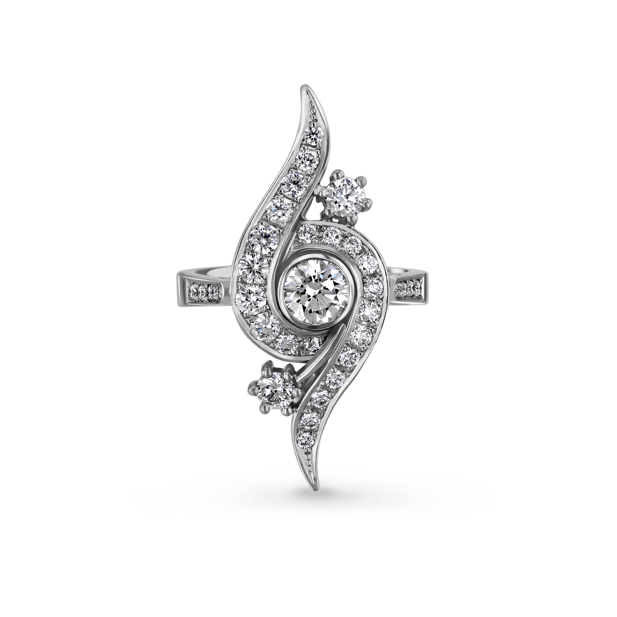 Fiery Heart Ring - Platinum and Diamond Ring – Catherine Best