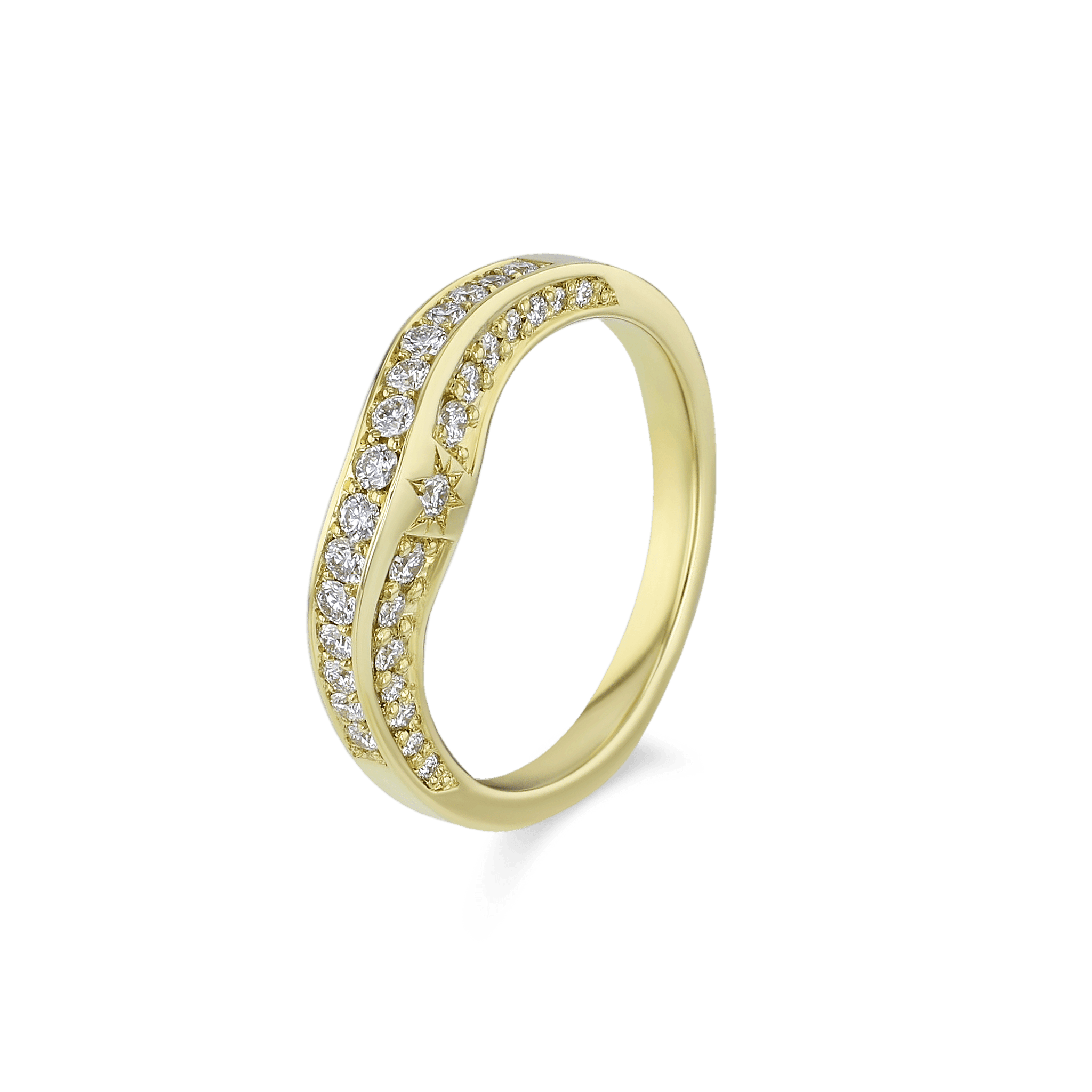 Starlight Ring - 18ct Gold Shaped Diamond Ring – Catherine Best
