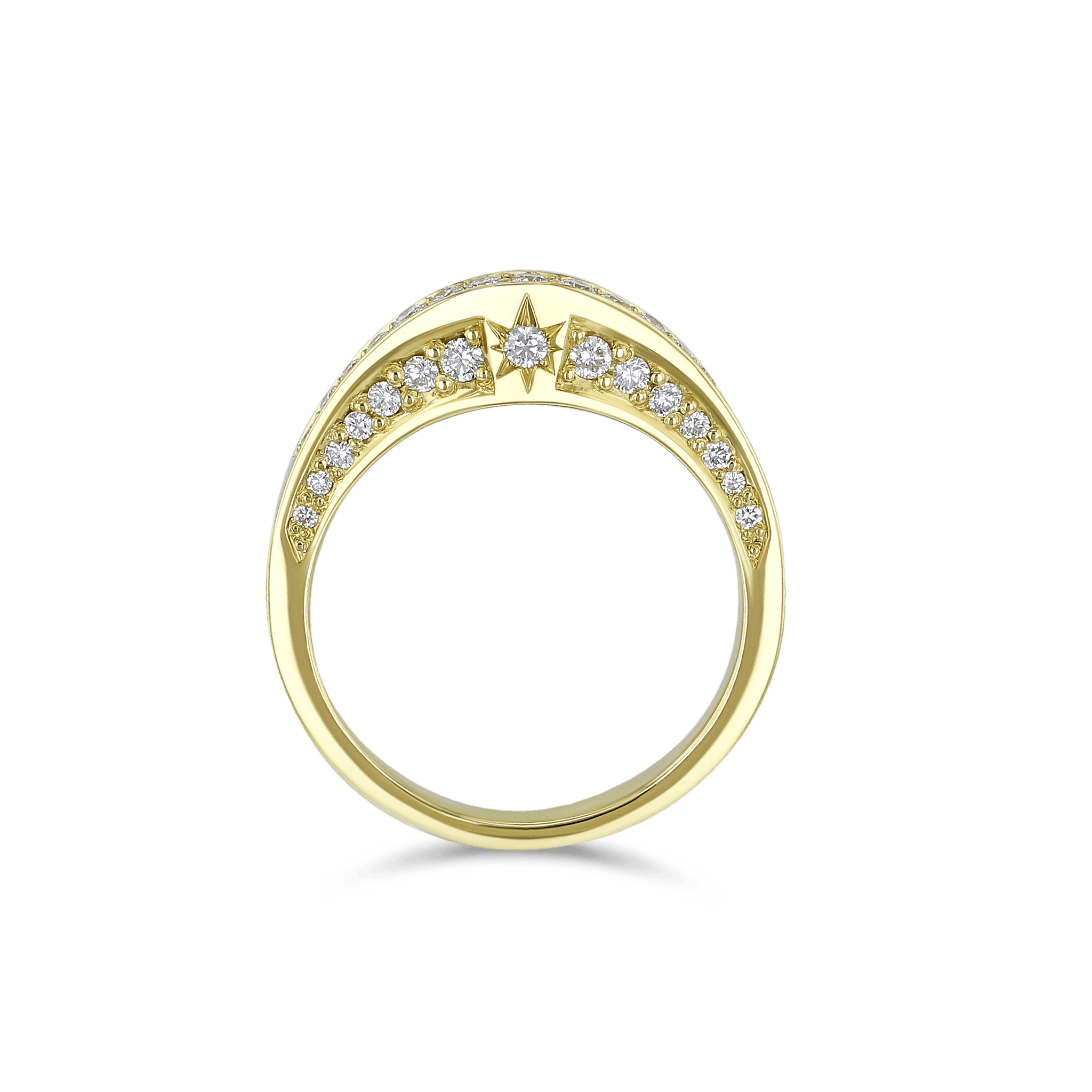 Starlight Ring - 18ct Gold Shaped Diamond Ring – Catherine Best