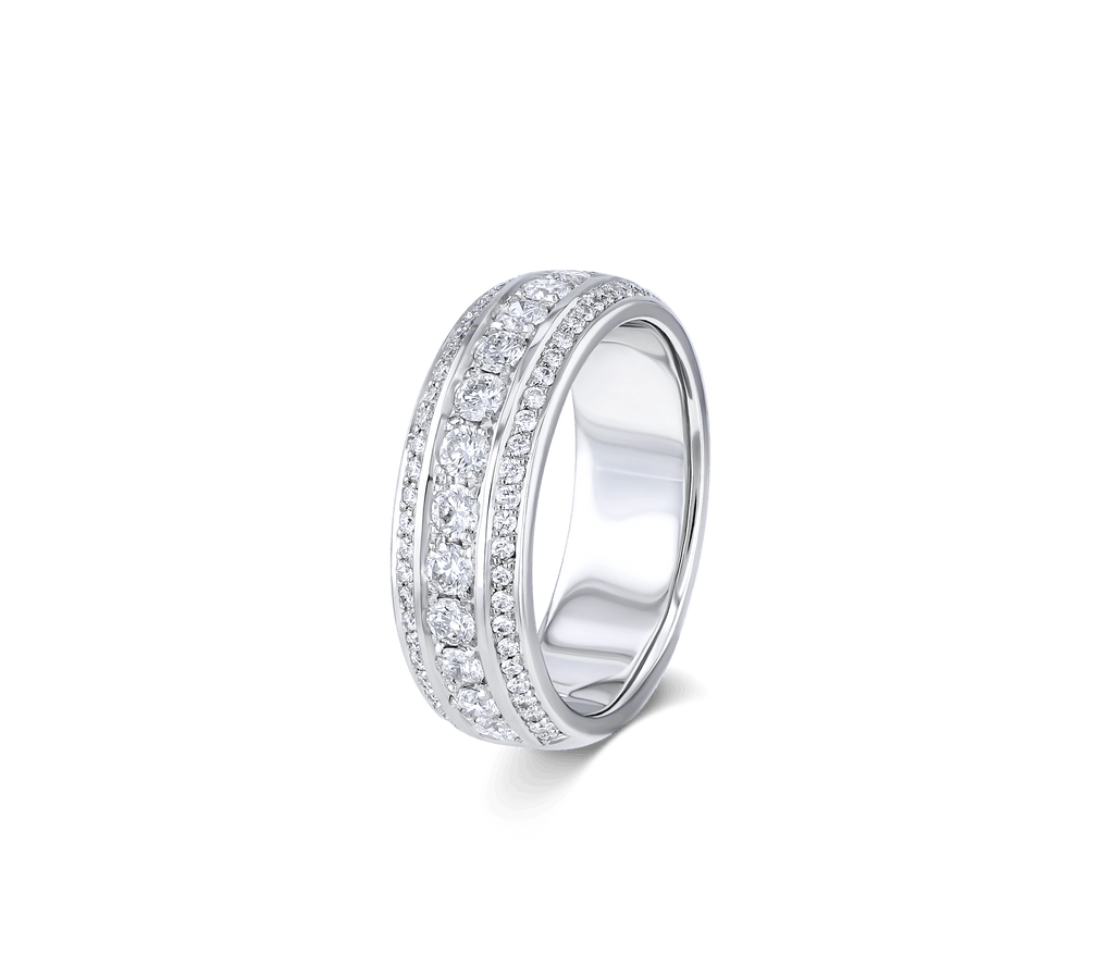 Eternal Ruby & Diamond Platinum Eternity Ring by Catherine Best